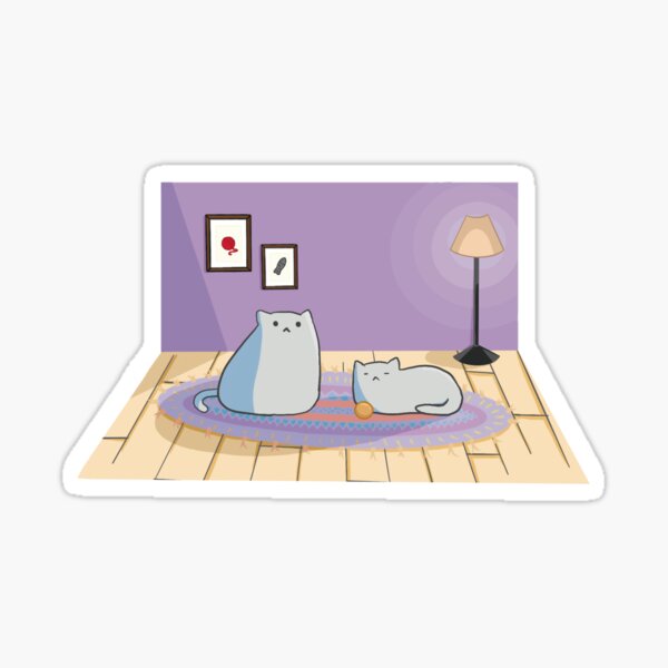 "Cats who are Just Vibing" Sticker for Sale by MaddysArts | Redbubble