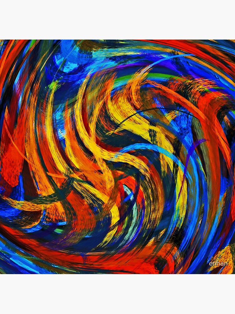 "Modern Colorful Swirl Abstract Art" Poster for Sale by enhan | Redbubble