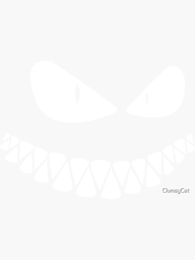 "Creepy grin face" Sticker by ClumsyCat | Redbubble