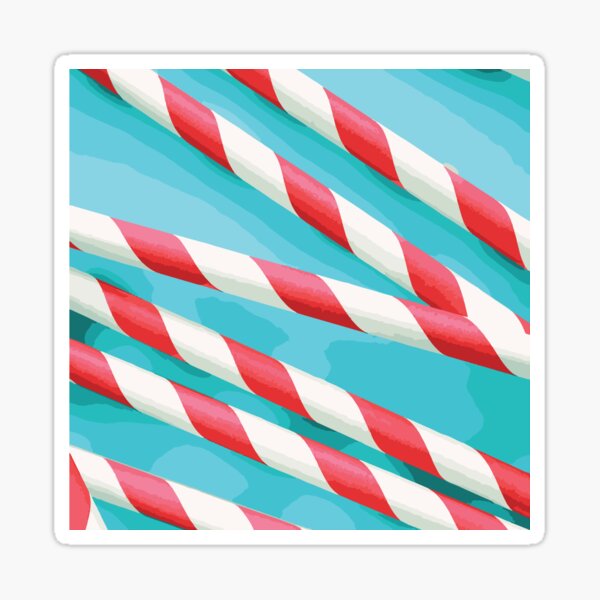 "Christmas Candy Sticks" Sticker by Lori-Goree | Redbubble