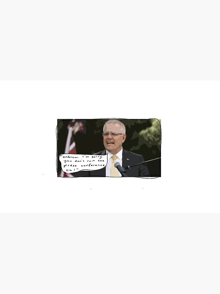 "scomo at the press conference " Coffee Mug by ellawylynko | Redbubble