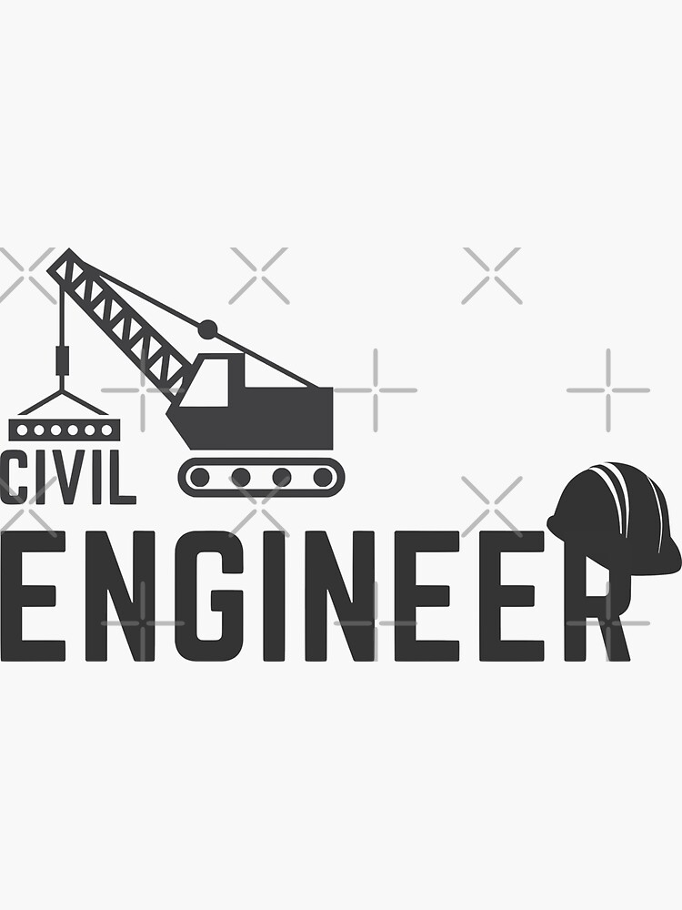 "Engineer, civil engineering" Sticker for Sale by VeerajY11 | Redbubble