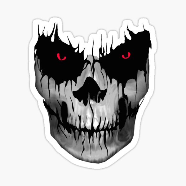 "Skull Mask Design With Light Red Eyes" Sticker for Sale by urban ...