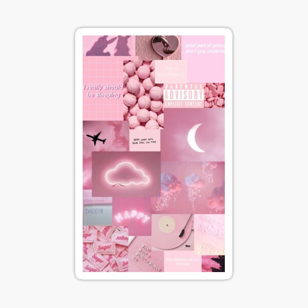 "Light pink aesthetic" Sticker for Sale by Dancingnoob | Redbubble