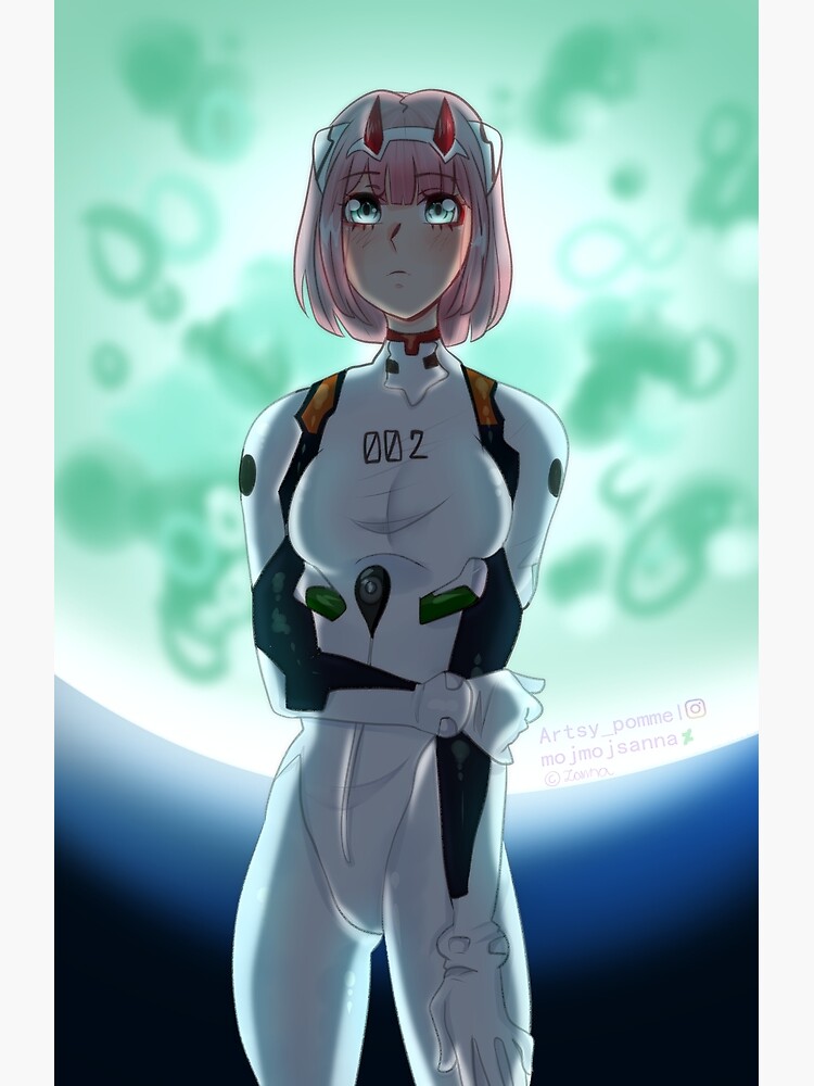 "002 zero two as rei" Poster by pommelstudios | Redbubble