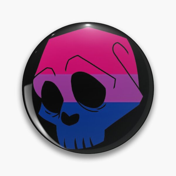 "Bi Pride Skull" Pin for Sale by UNIC0RNV0MIT | Redbubble