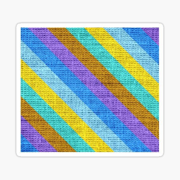 "Colorful Stripes Burlap Linen Rustic Jute" Sticker for Sale by enhan ...