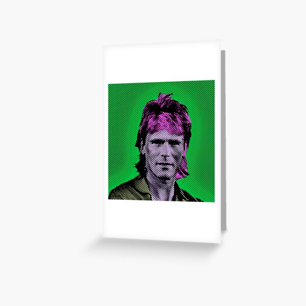 "Pop Art MacGyver in Green Background" Greeting Card by OnlyPopArt ...