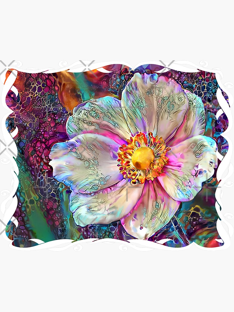 "Wind Flower" Sticker for Sale by Kestrelle | Redbubble