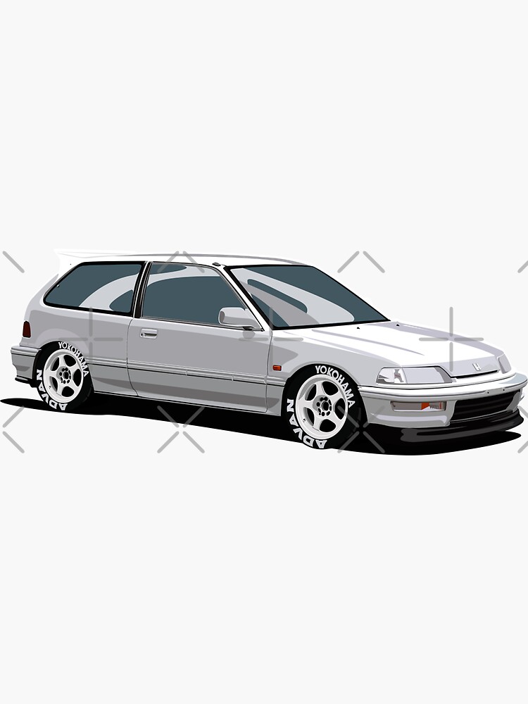 "Honda Civic Mk4" Sticker for Sale by SaulCordan | Redbubble