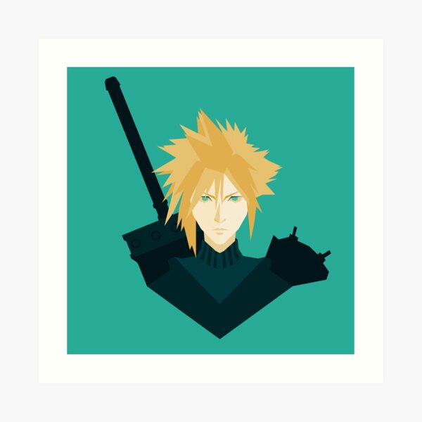 "Low Poly: FF7 - Cloud" Art Print for Sale by bahamut90 | Redbubble
