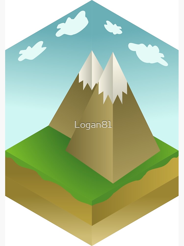 "Isometric mountains" Poster by Logan81 | Redbubble
