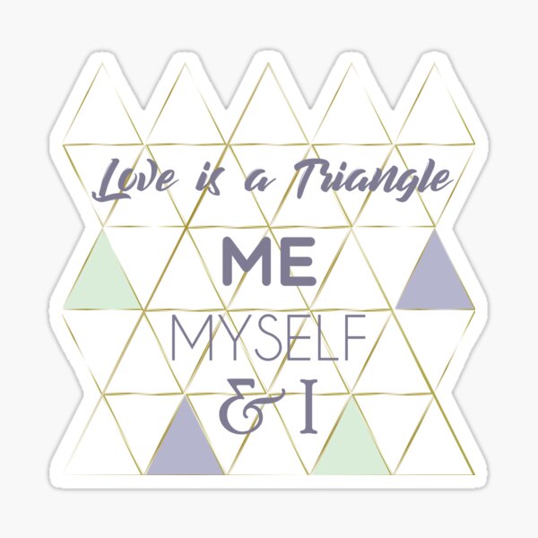 "Love Triangle" Sticker for Sale by DalalsDesigns | Redbubble