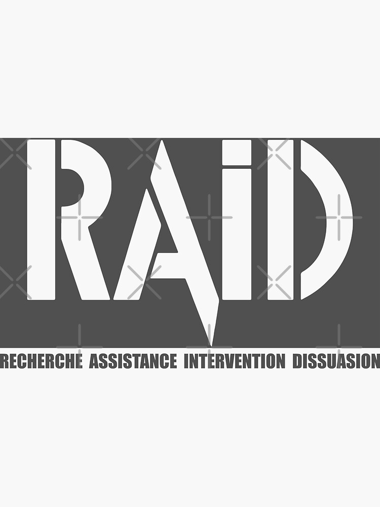 "RAID French Police Tactical Unit " Sticker by turbineur | Redbubble