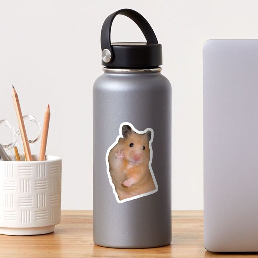 "hamster meme sticker" Sticker by oliviapersson | Redbubble