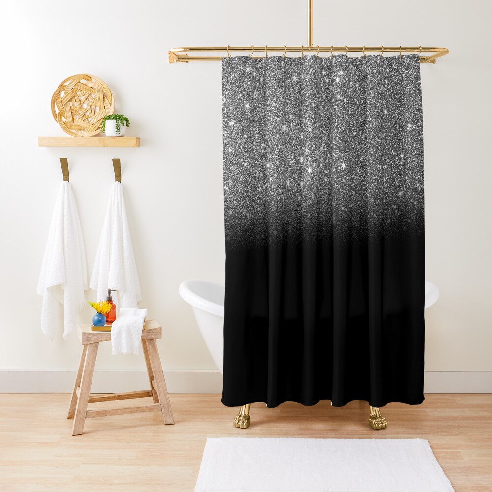 "Black & Grey Gradient" Shower Curtain by Quote-Girl | Redbubble