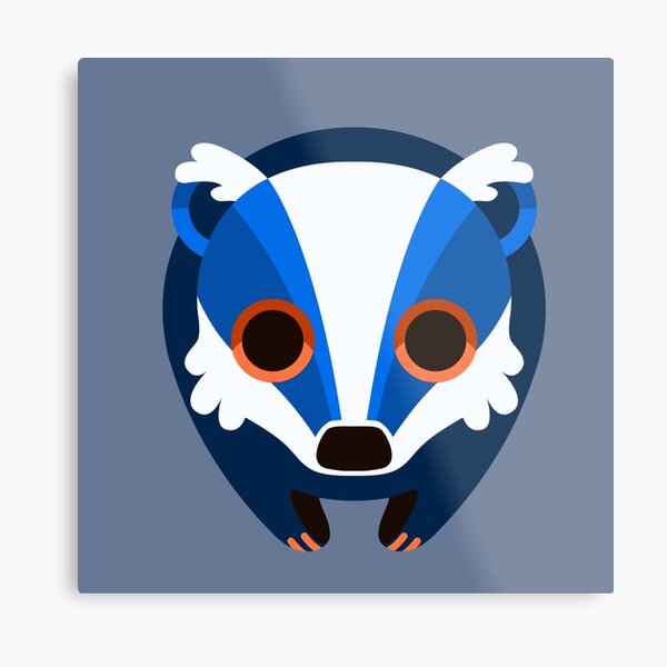 Blue Badger Metal Prints | Redbubble