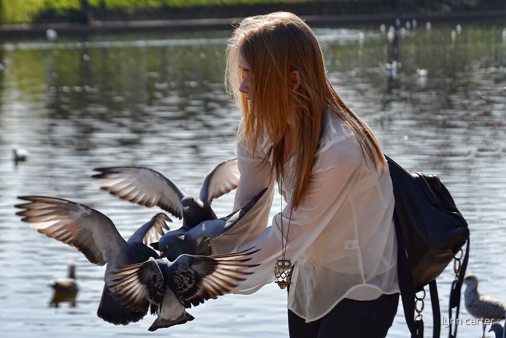 "Bird Girl At Exeter Quays, Exeter , Devon" by lynn carter | Redbubble