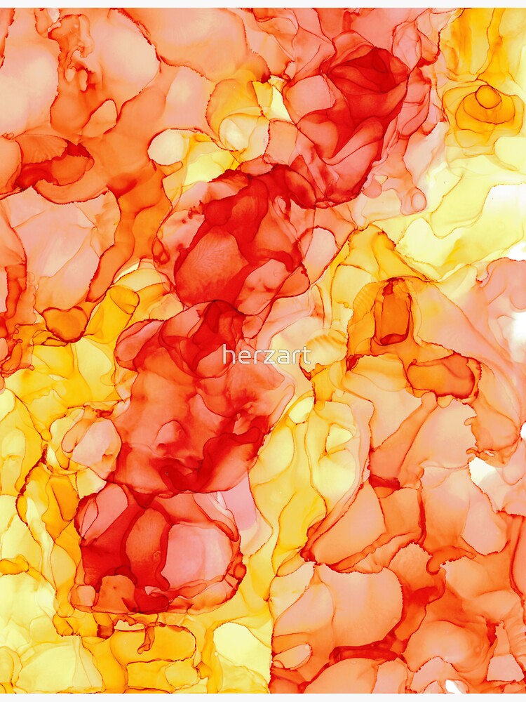 "Fire Alarm: Original Abstract Alcohol Ink Painting" Sticker for Sale ...