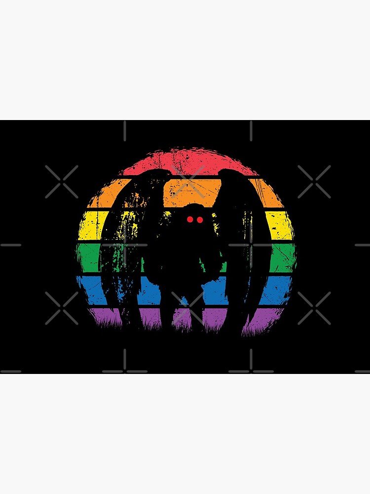 "Mothman - Retro Vintage Rainbow Cryptid Gift" Mask for Sale by ...