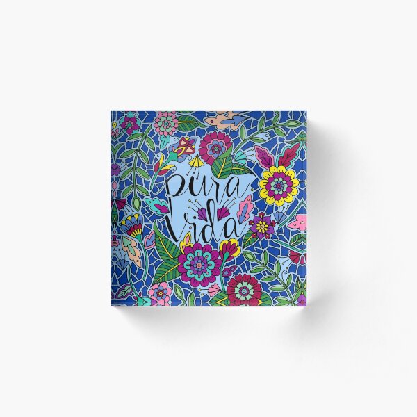 "Pura Vida || Costa Rica || Lettering || Quote" Acrylic Block for Sale ...