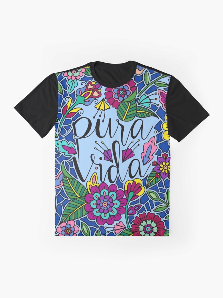"Pura Vida || Costa Rica || Lettering || Quote" T-shirt for Sale by ...