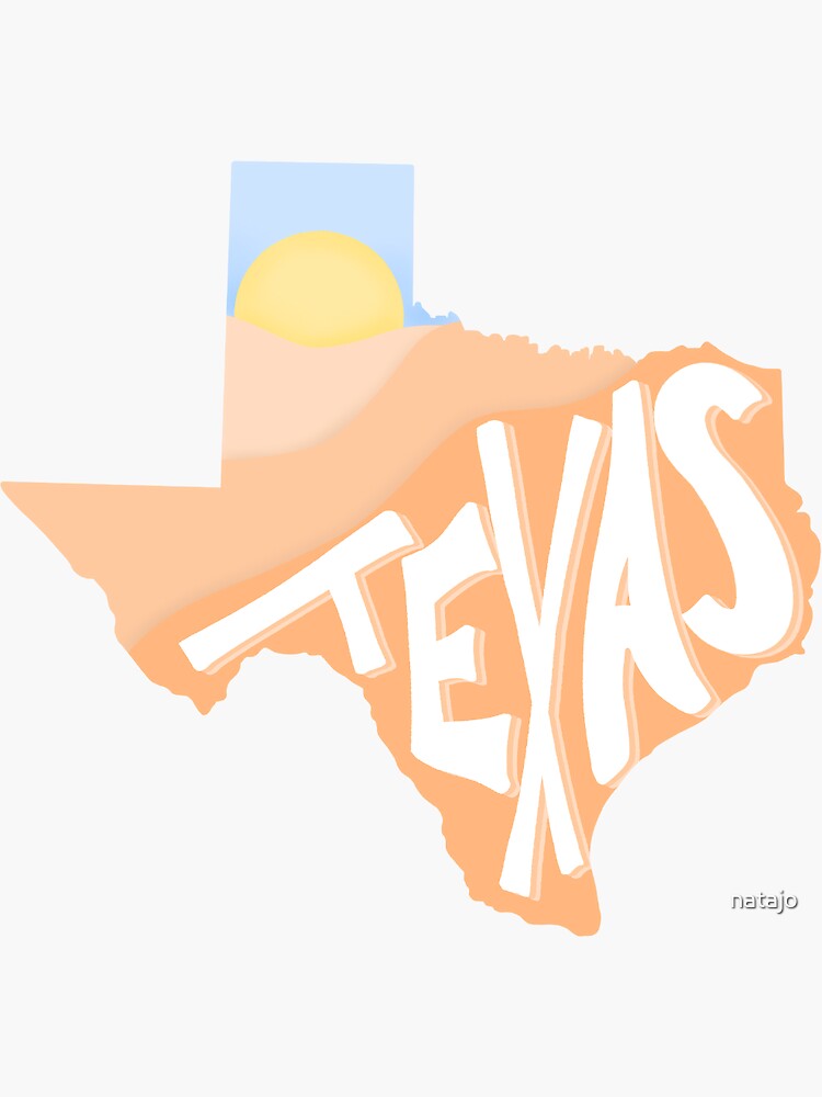 "Texas" Sticker for Sale by natajo | Redbubble