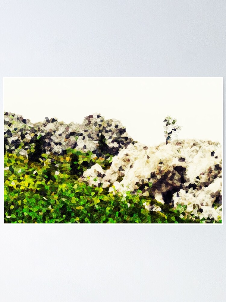 "Graphic Alpine Meadows #3, California" Poster by Lemonee | Redbubble