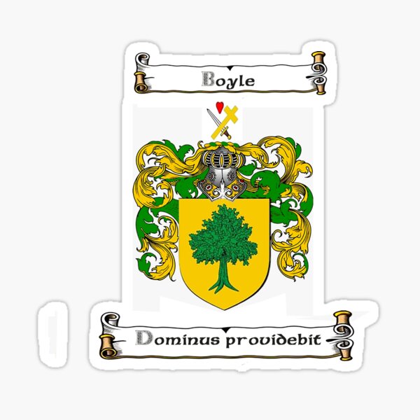 "Boyle Family Crest and Motto" Sticker for Sale by Hibernia29 | Redbubble