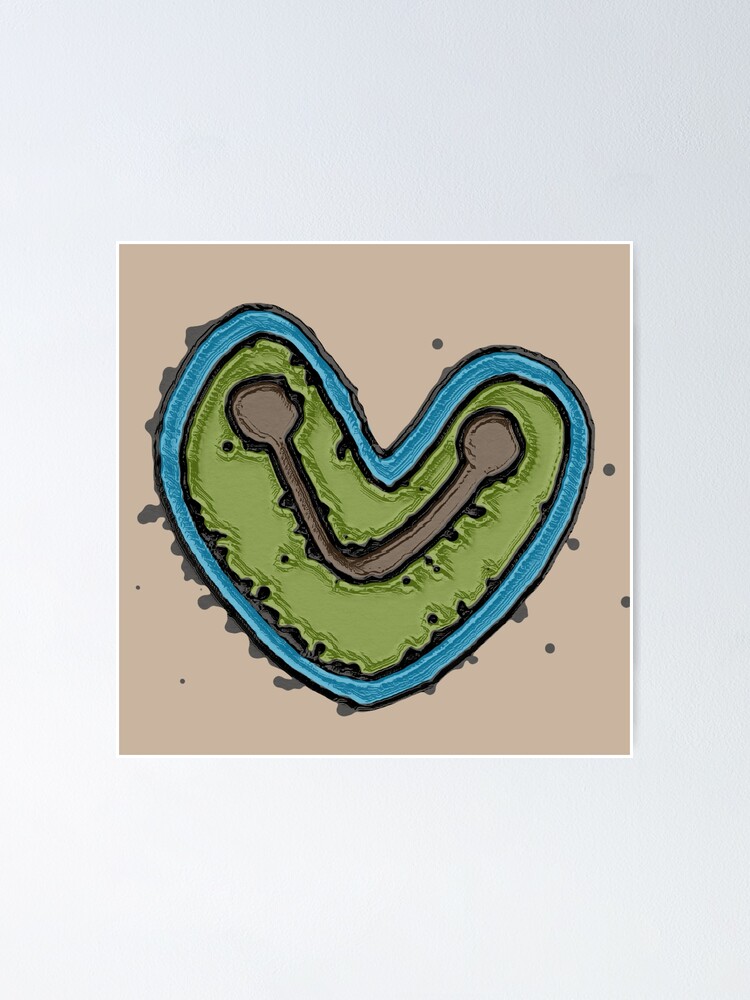 "Indigenous Taino Symbol Cute Green Heart" Poster for Sale by liamaris ...