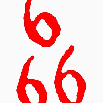 "666" Sticker for Sale by MickRoyale666 | Redbubble