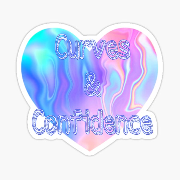 "Curves and Confidence " Sticker by PrissyMarie | Redbubble