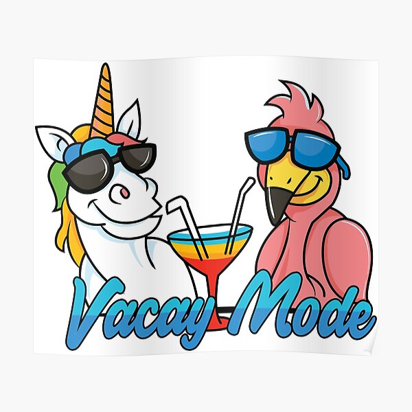 Póster «Celebración de dibujos animados divertidos del modo Vacay» de ...