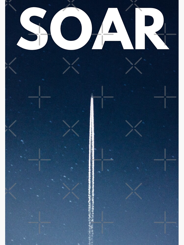 ""SOAR" ROCKET DESIGN" Sticker by newtree | Redbubble