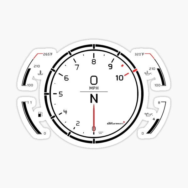 "Allcarnews Sports Car Tachometer " Sticker for Sale by Allcarnews ...