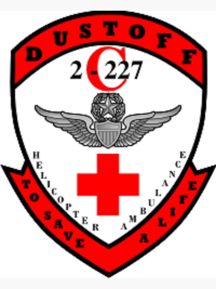 "C Company 2-227 Dustoff Decal" Sticker by MilitaryPlus | Redbubble