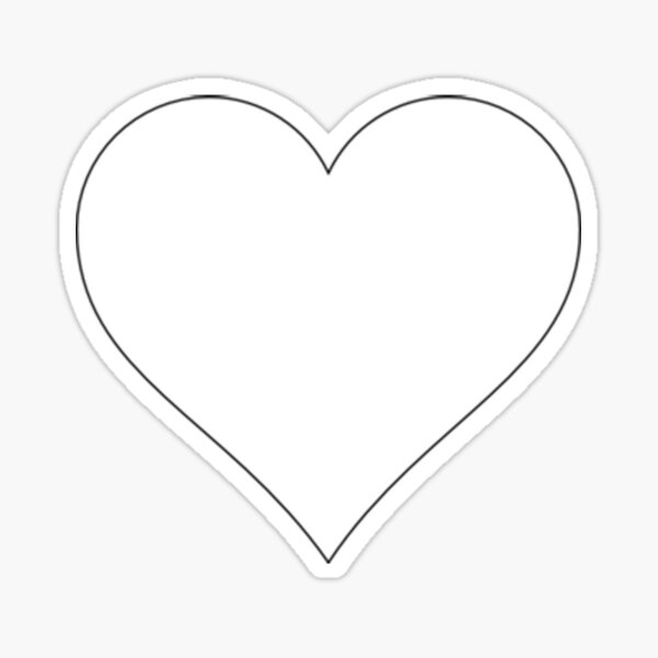 "Cute Little White Heart " Sticker for Sale by ColorFlowArt | Redbubble