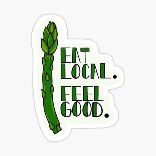 "Eat Local" Sticker by ragingalcohol | Redbubble