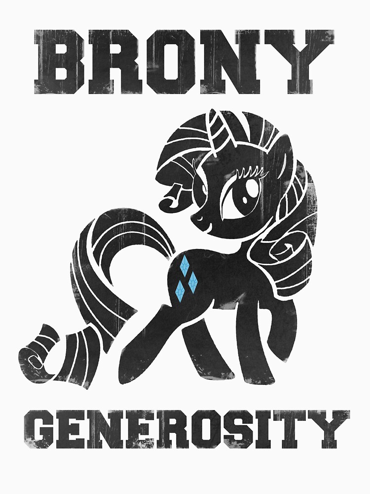 "BRONY Rarity" T-shirt for Sale by jinsume | Redbubble | my little pony ...