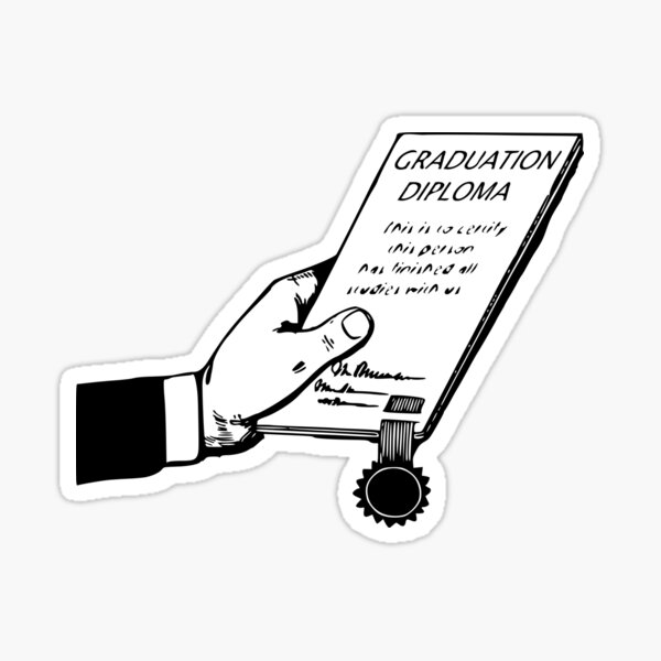 "Graduation Diploma" Sticker for Sale by Reethes | Redbubble