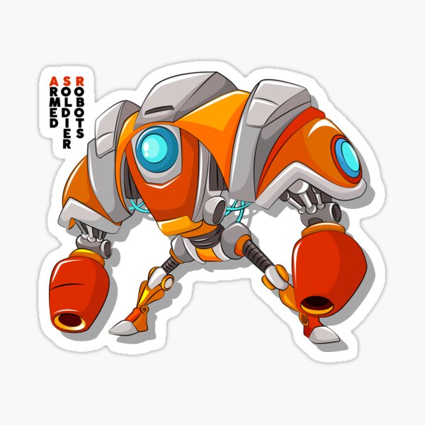 "armed soldier robots" Sticker by Mshtak | Redbubble