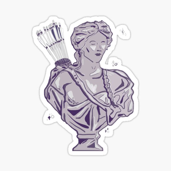 "The Archer Bust Statue" Sticker for Sale by fossilarcher | Redbubble
