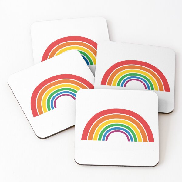 "Rainbow" Coasters (Set of 4) for Sale by helengarvey | Redbubble