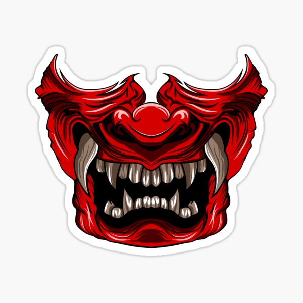 "Samurai Mask" Sticker by muskitt | Redbubble