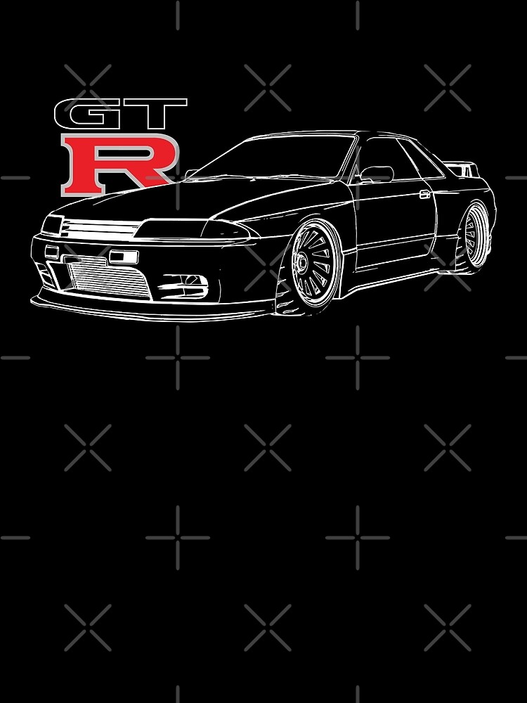 "GTR R32 Skyline Godzilla Line Graphic Racing" Art Print by ...