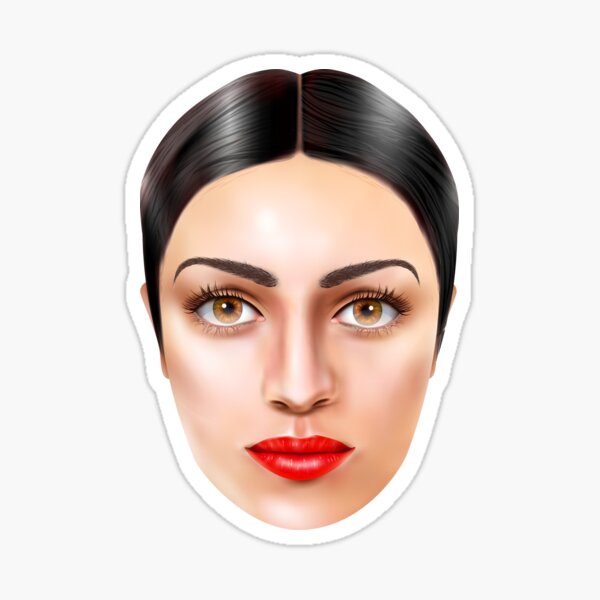 "Woman's Face" Sticker for Sale by SillyTees | Redbubble