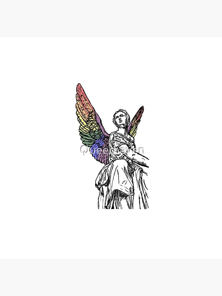 "Rainbow Angel - Queer Pride " Pin for Sale by Queerhaven | Redbubble