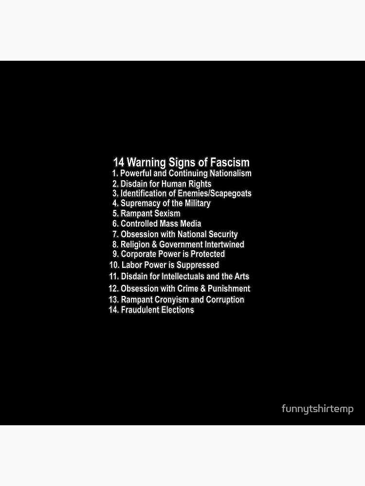 "14 Warning Signs of Fascism Anti Donald Trump Resist Protest fascism ...
