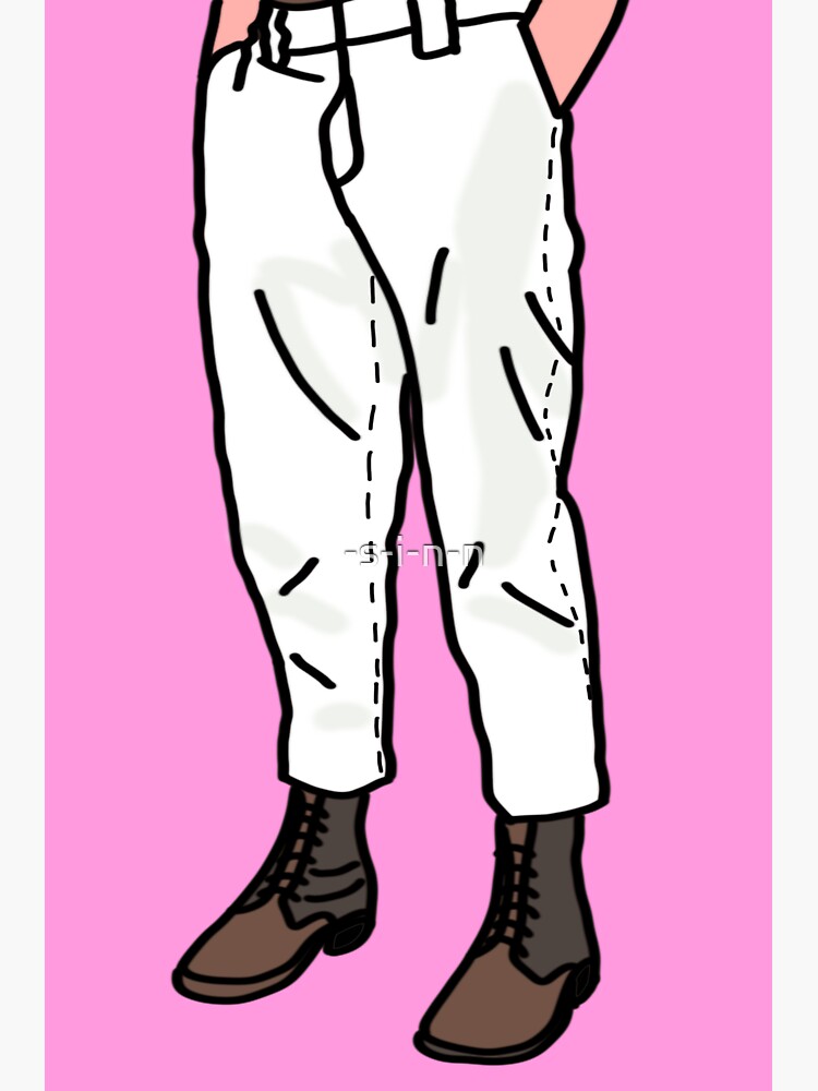 "Drawing cute trouser - pink background " Sticker for Sale by -s-i-n-n ...