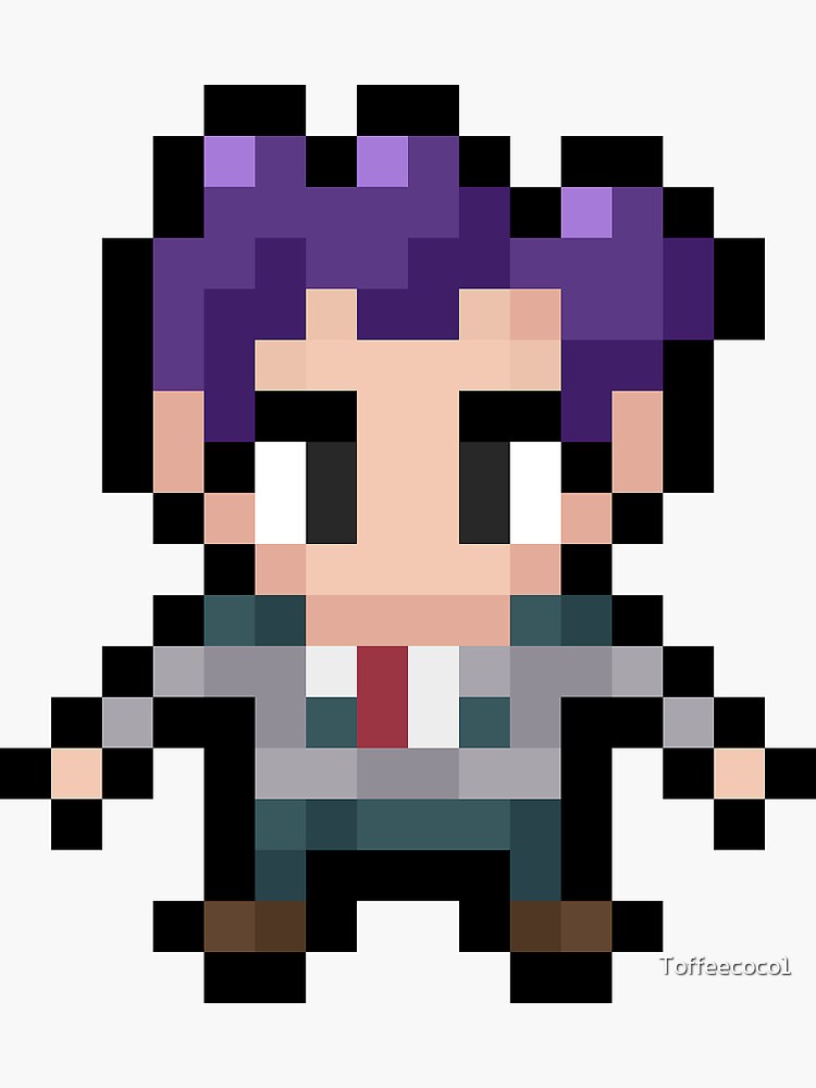 "Mineta Uniform Pixel Sprite" Sticker for Sale by Toffeecoco1 | Redbubble